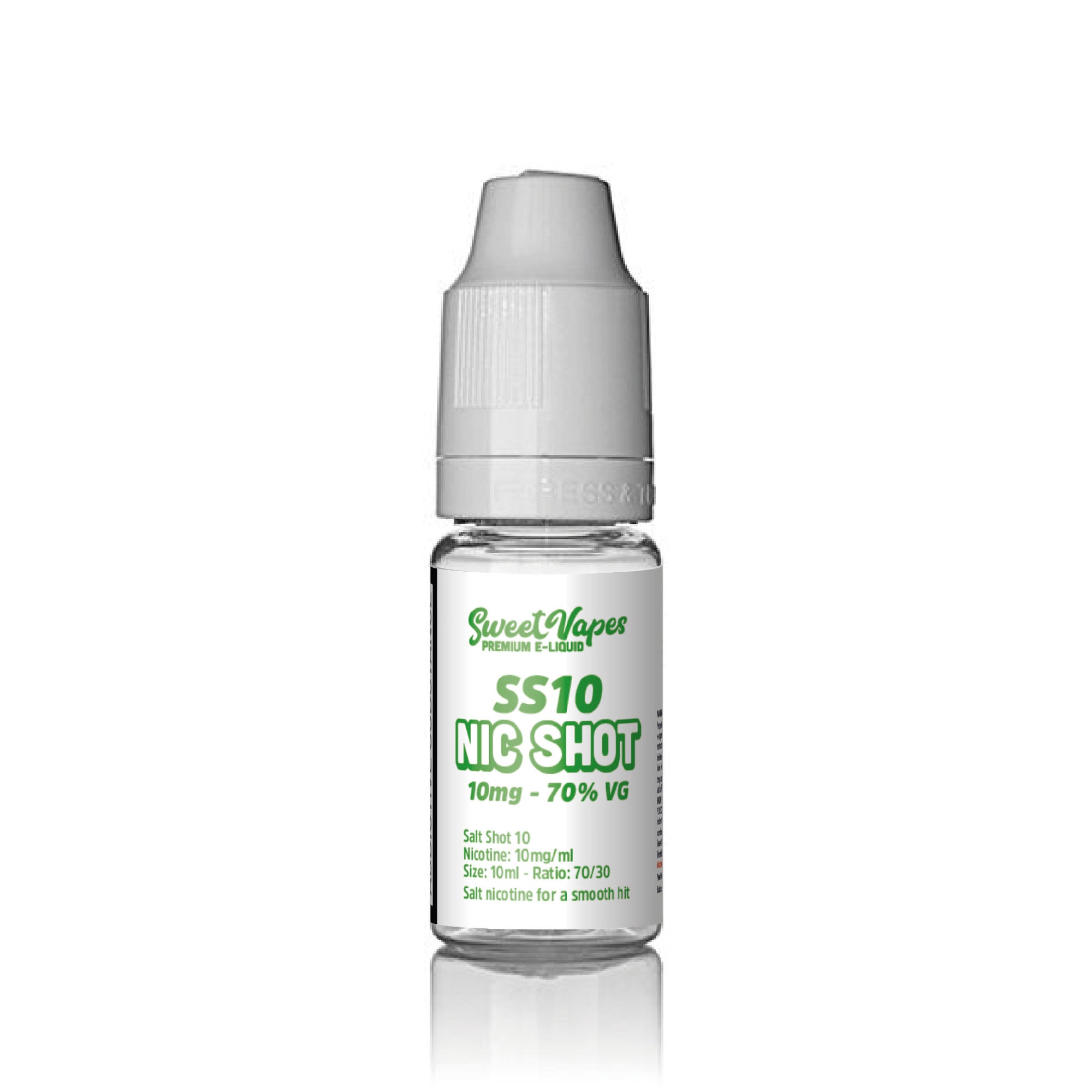-SS10 Salt Nic Shot 10mg (Half Strength) - Sweet Vapes